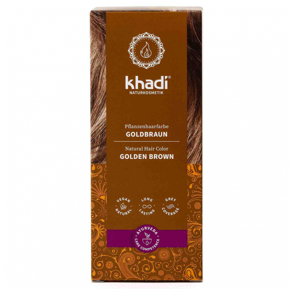 khadi Plant hair color golden brown 100