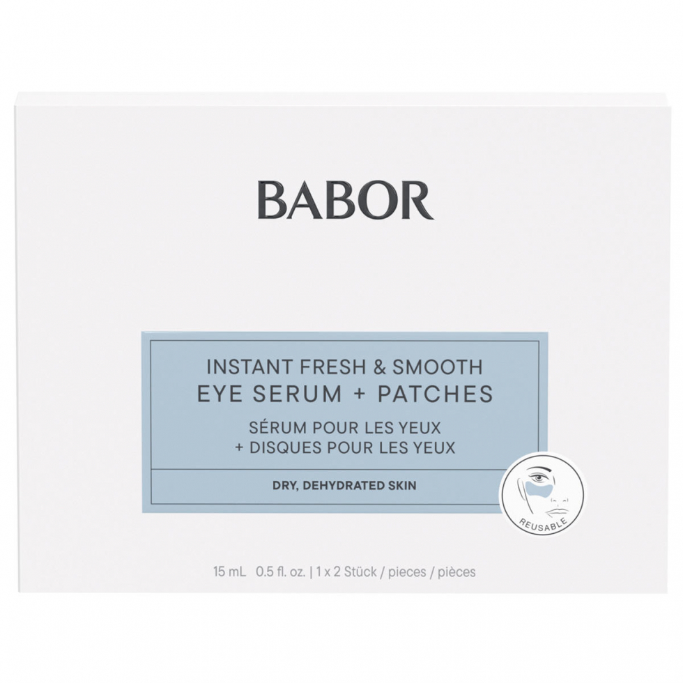 BABOR SKINOVAGE Instant Fresh & Smooth Eye Serum + Patches 15 ml ...