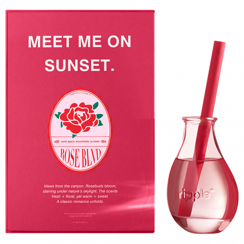 ripple+ Rose Scented Reed Diffuser 150 ml | baslerbeauty